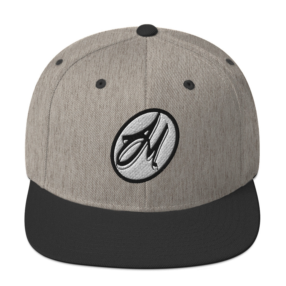 Signature Puff Logo Snapback - White/Black – Ignasty Limited